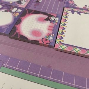 Sanrio | Office | Kuromi Memo Bookstyle Set Of Sticky Notes And ...